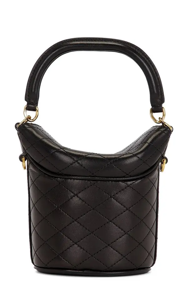 Saint Laurent Mini Top Handle Bucket Bag - Nero