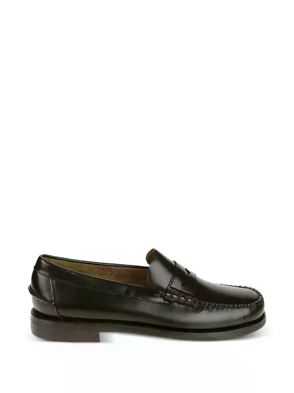 SEBAGO Whipstitch-trim Penny Loafers - Brown