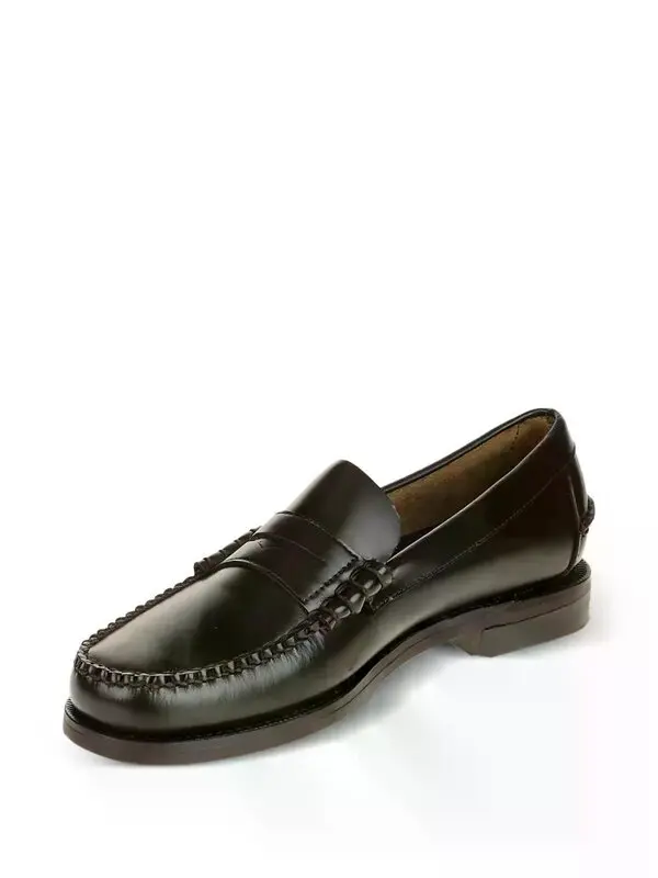 SEBAGO Whipstitch-trim Penny Loafers - Brown