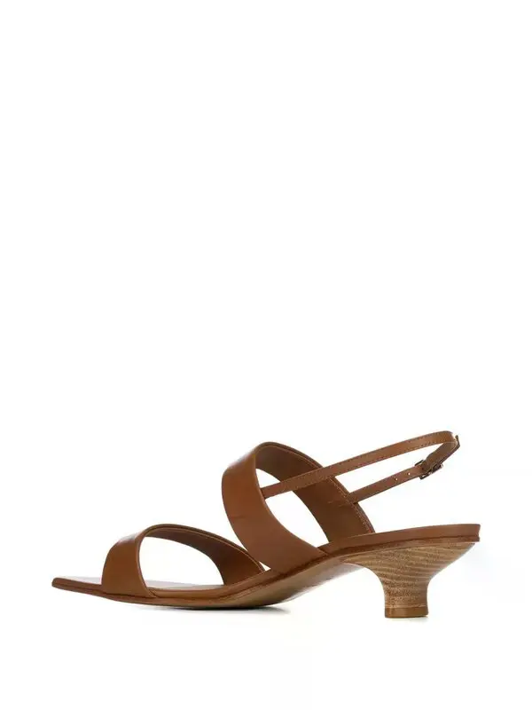 Vicini Leather Heeled Sandals - Neutrals