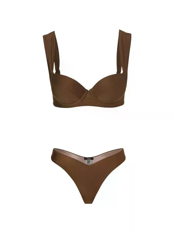 NOIRE SWIMWEAR Ava Ivy Underwire Bikini - Brown