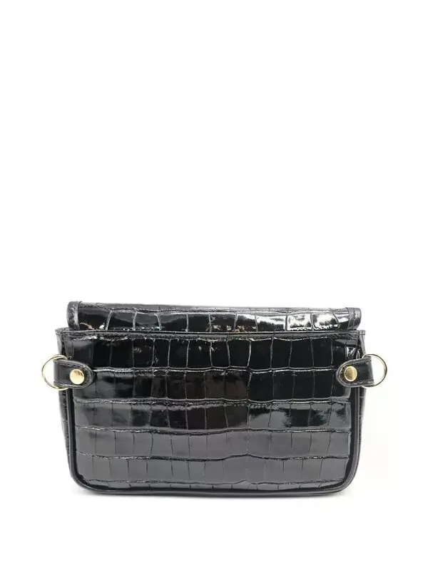 MADISON MAISON Moc Croc Crossbody Bag - Black