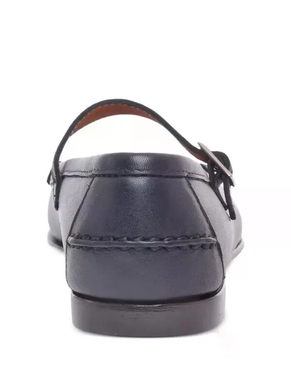 SEBAGO Buckle-strap Whipstitch Ballet Flats - Blue