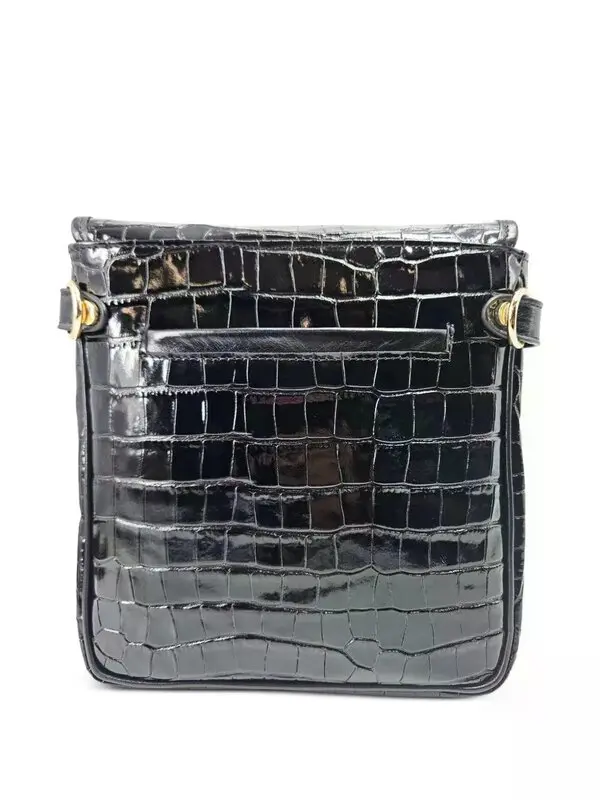MADISON MAISON Moc Croc Crossbody Bag - Black