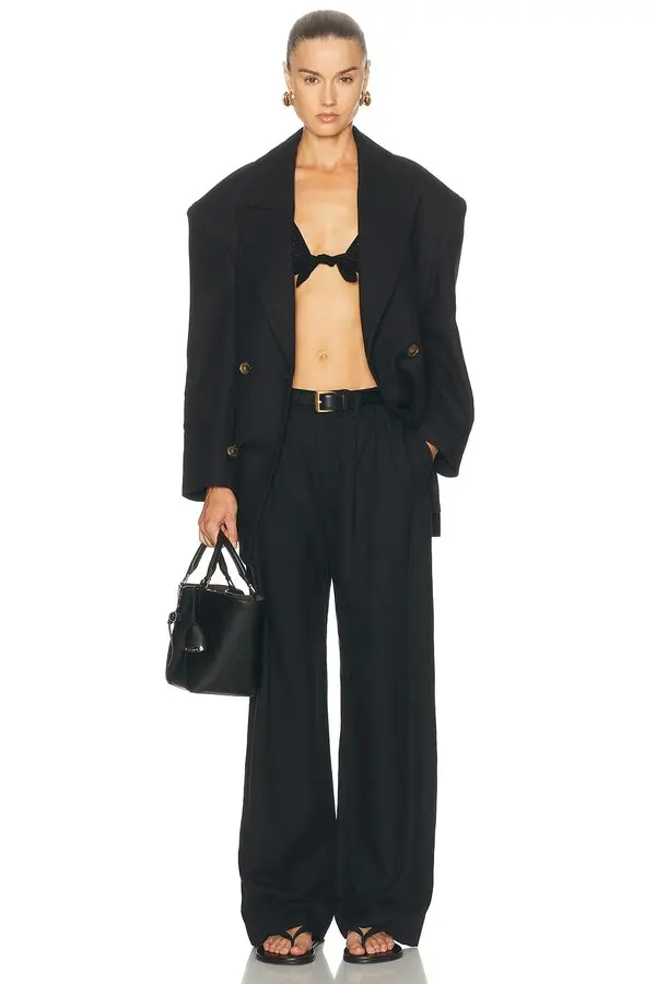 Ralph Lauren Shiny Silk Twist Bra Top