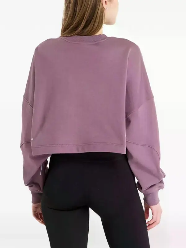 Adidas Logo-print Cropped Sweatshirt