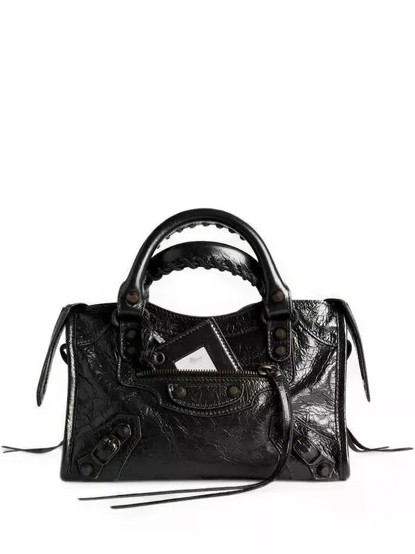 Balenciaga Mini Le City Lambskin Tote - Black