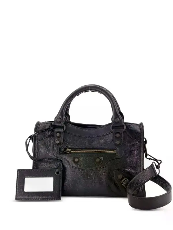 Balenciaga Mini Le City Lambskin Tote - Black