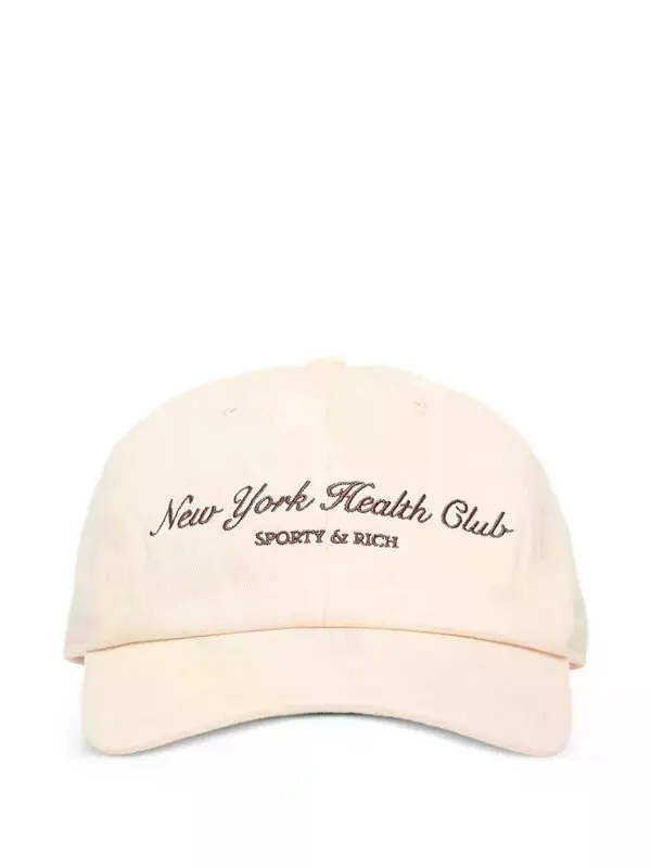 SPORTY & RICH Ny Health Club Baseball Cap - Neutrals