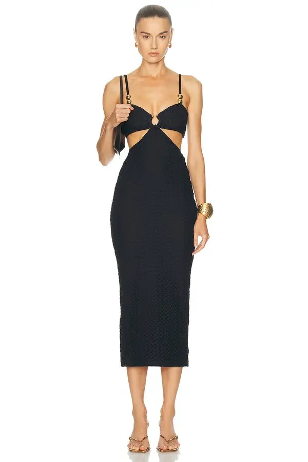 PatBO Frida Mesh Midi Dress