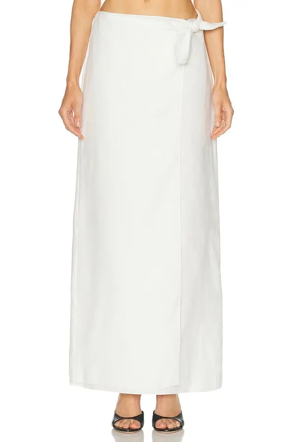 Ralph Lauren Trina Maxi Wrap Skirt - Cream