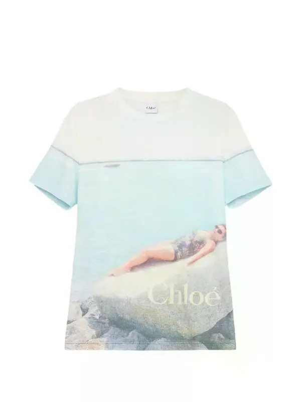 Chloé Graphic-print T-shirt - Blue