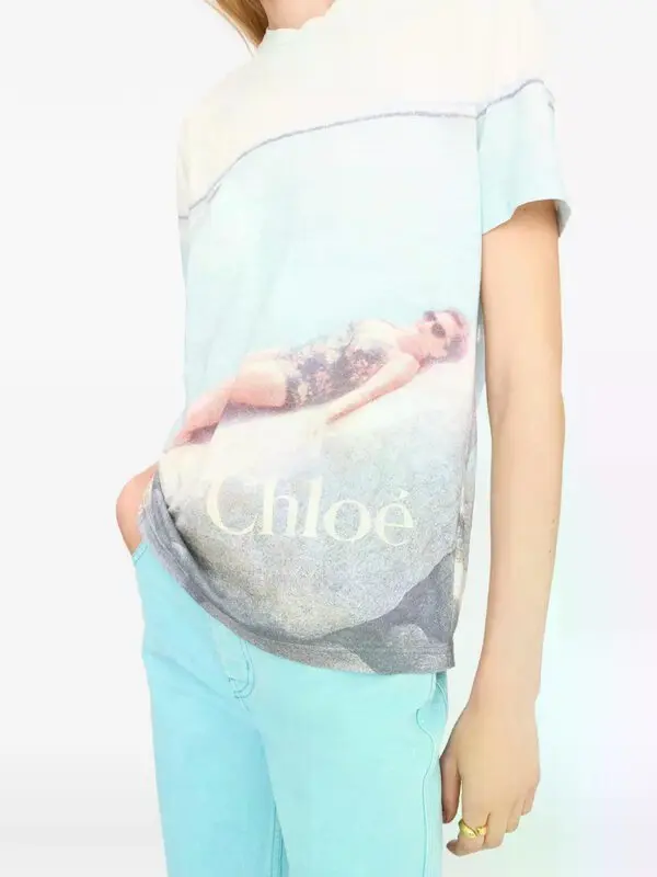 Chloé Graphic-print T-shirt - Blue