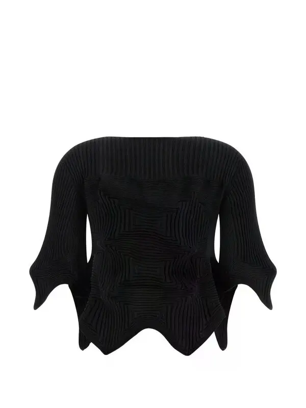 Issey Miyake Linkage Ribbed-knit Top