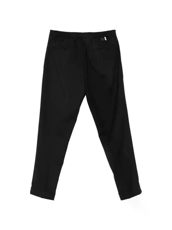 LOW BRAND Riviera Pleated Trousers - Black