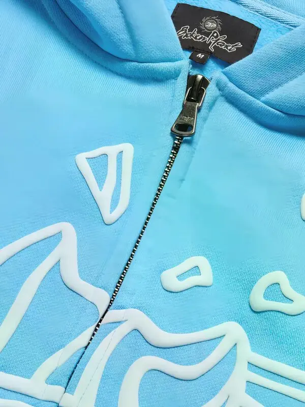 BROKEN PLANET Zip-up Hoodie - Blue