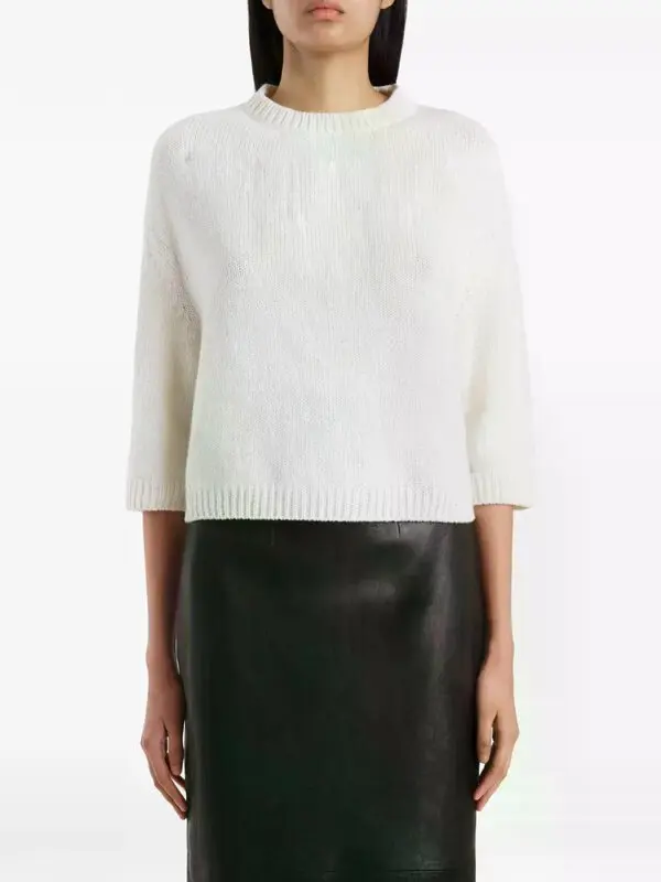 Khaite Sabina Cashmere Sweater - White