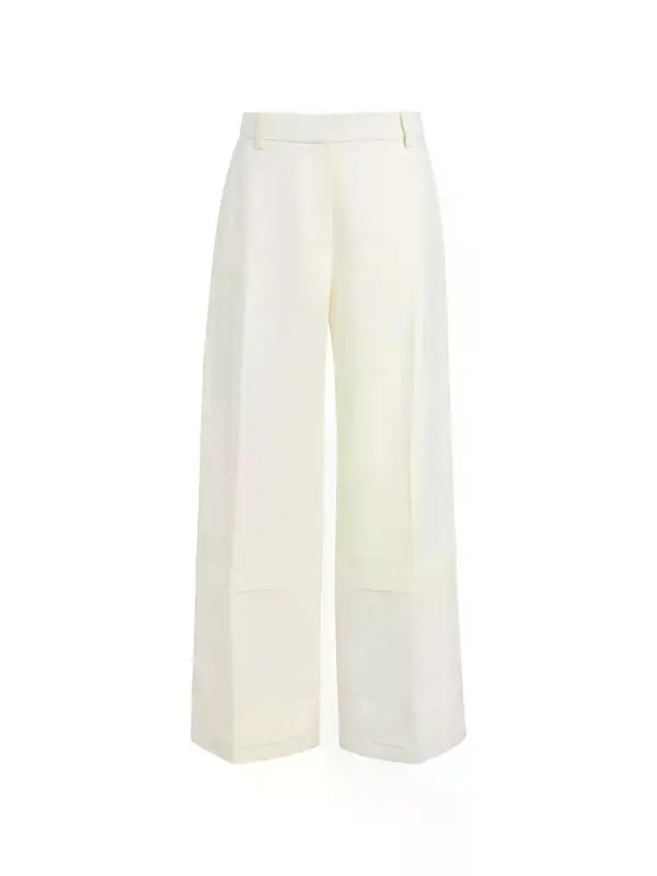 Khaite Linden Wide Leg Pants - Neutrals