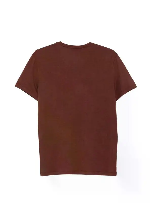 Patrizia Pepe Henley-neck T-shirt - Brown