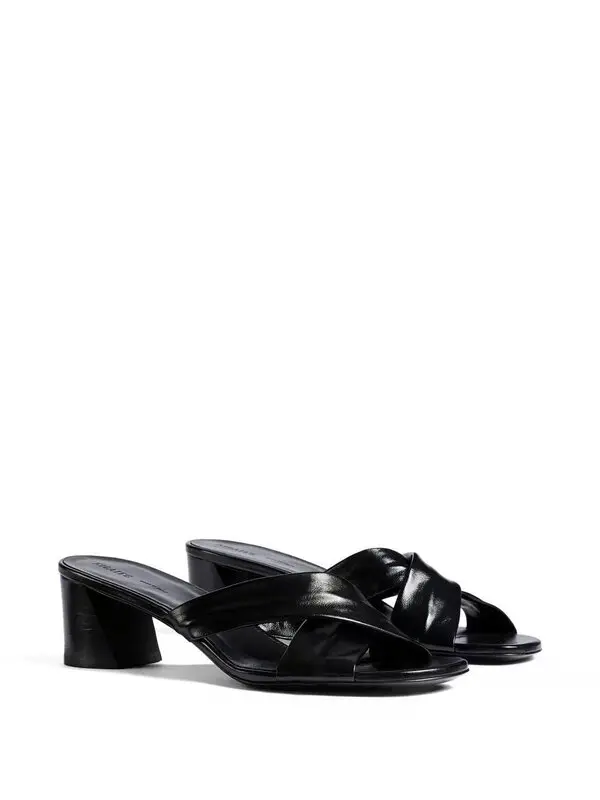 Khaite Liria Calfskin Sandals - Black