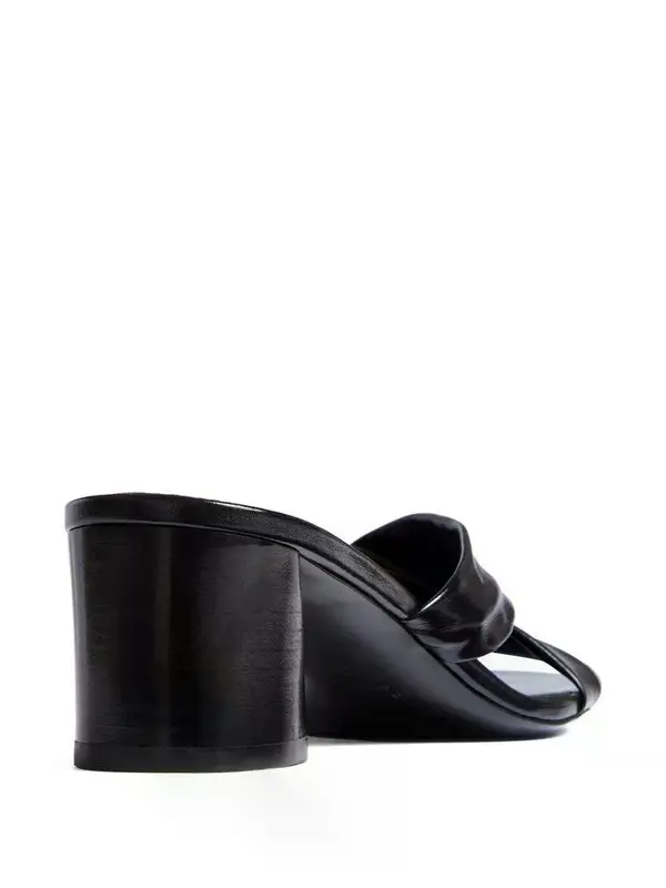 Khaite Liria Calfskin Sandals - Black