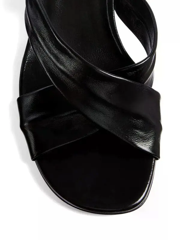 Khaite Liria Calfskin Sandals - Black