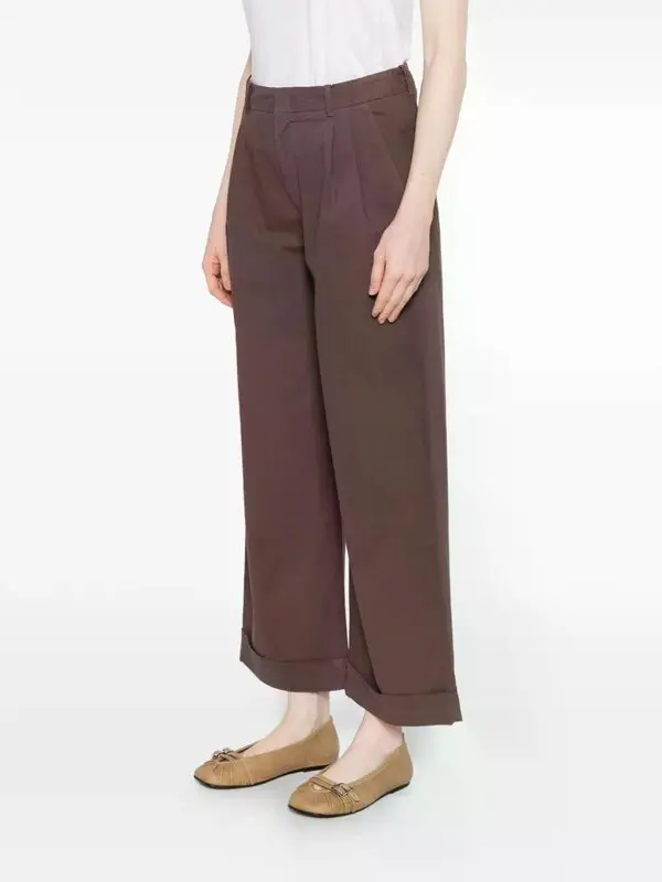 CELLAR DOOR Angie Pleated Trousers - Brown
