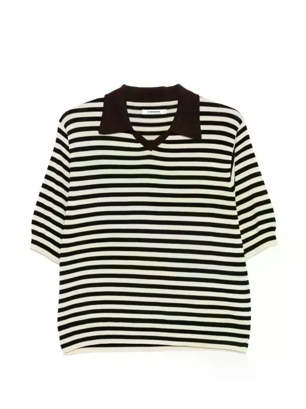 CORDERA Stripe-pattern Knitted T-shirt