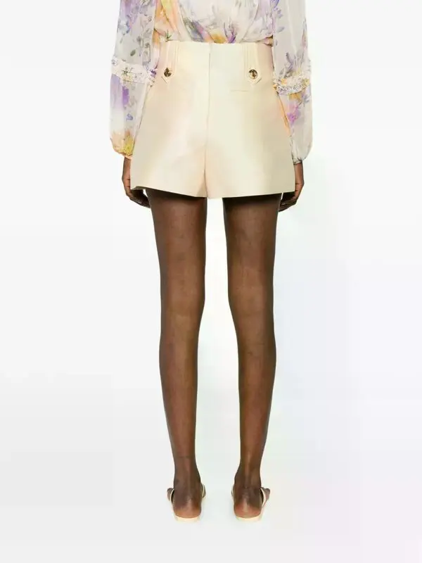 Zimmermann Button-tab Pleated Shorts