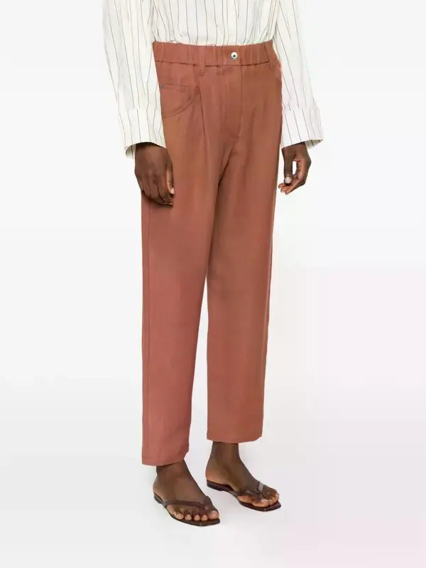 Brunello Cucinelli Elasticated-waistband Trousers - Brown