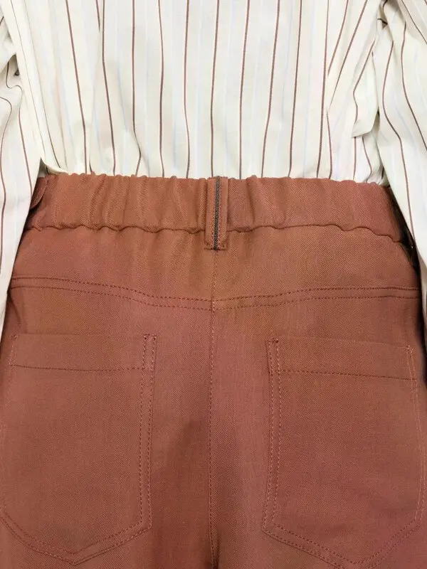 Brunello Cucinelli Elasticated-waistband Trousers - Brown