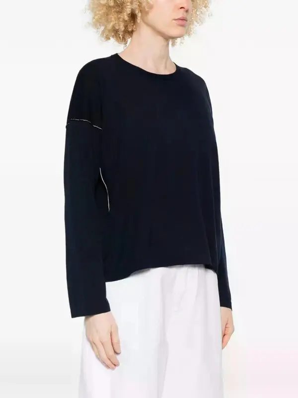 ROBERTO COLLINA Contrast-stitch Sweater