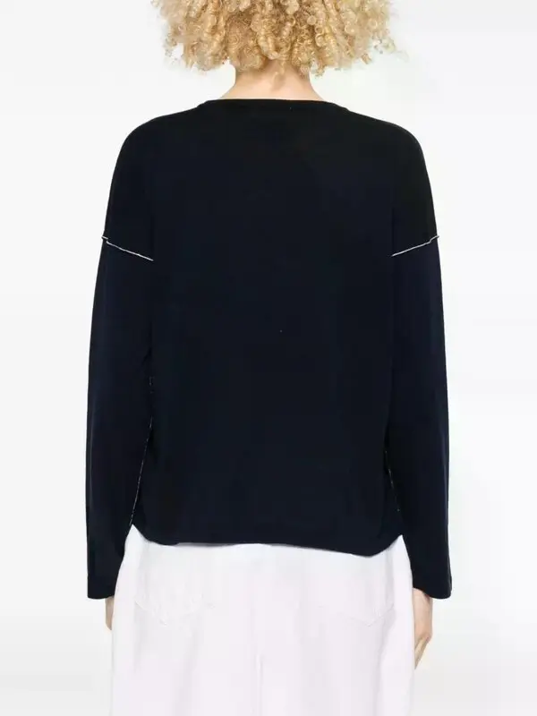 ROBERTO COLLINA Contrast-stitch Sweater