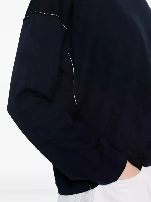 ROBERTO COLLINA Contrast-stitch Sweater