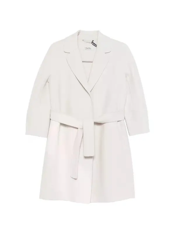 Max Mara Belted Coat - White
