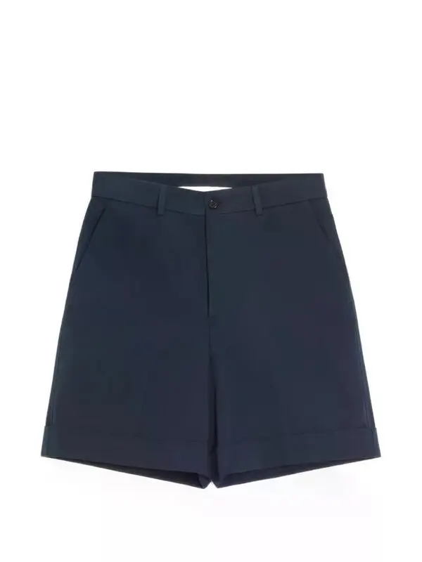 Valentino Garavani Cotton Gabardine Bermuda Shorts With Vlogo Embroidery