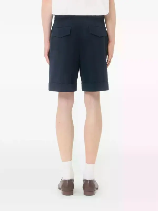 Valentino Garavani Cotton Gabardine Bermuda Shorts With Vlogo Embroidery