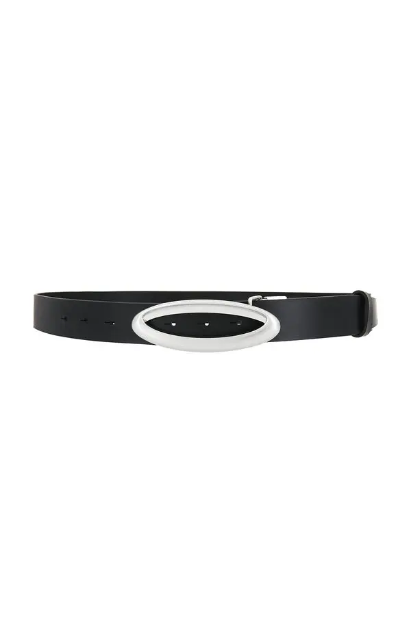 HAELO Belt With Silver-tone Buckle - Black