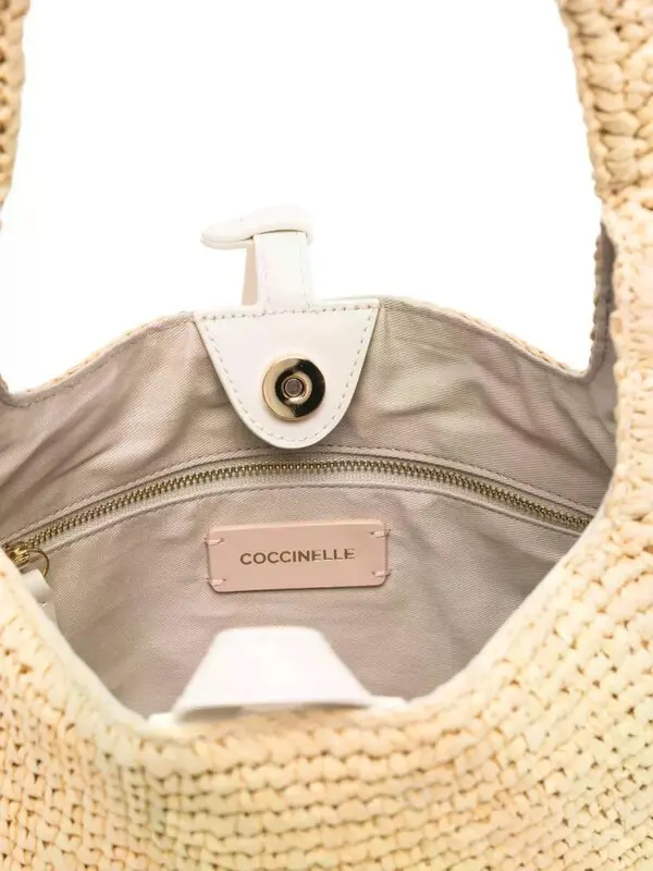 COCCINELLE Woven Shoulder Bag - Neutrals