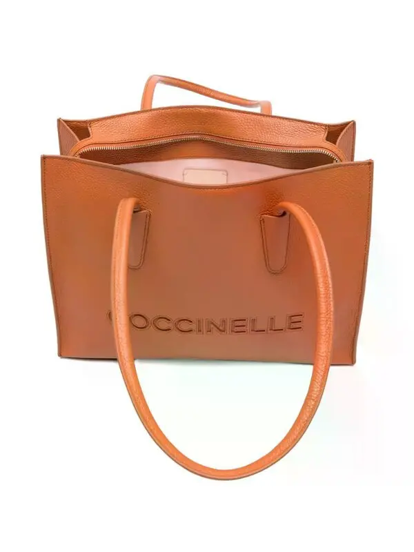 COCCINELLE Medium Myrtha Logo-debossed Tote - Orange