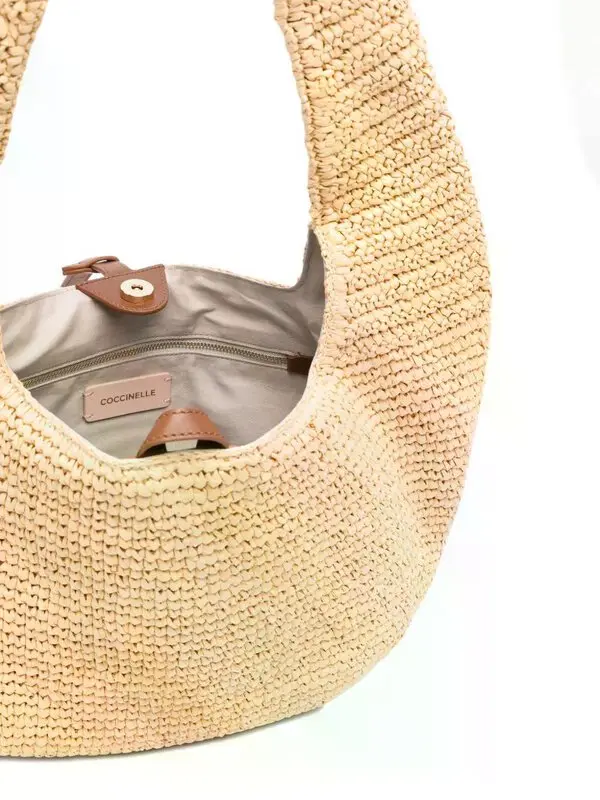COCCINELLE Woven Shoulder Bag - Neutrals