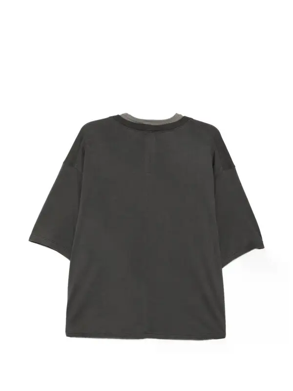 THE VIRIDI-ANNE Layered-neck T-shirt - Grey