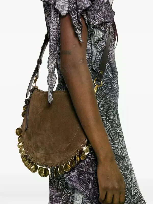 Isabel Marant Étoile Oskan Coin-embellished Suede Cross Body Bag