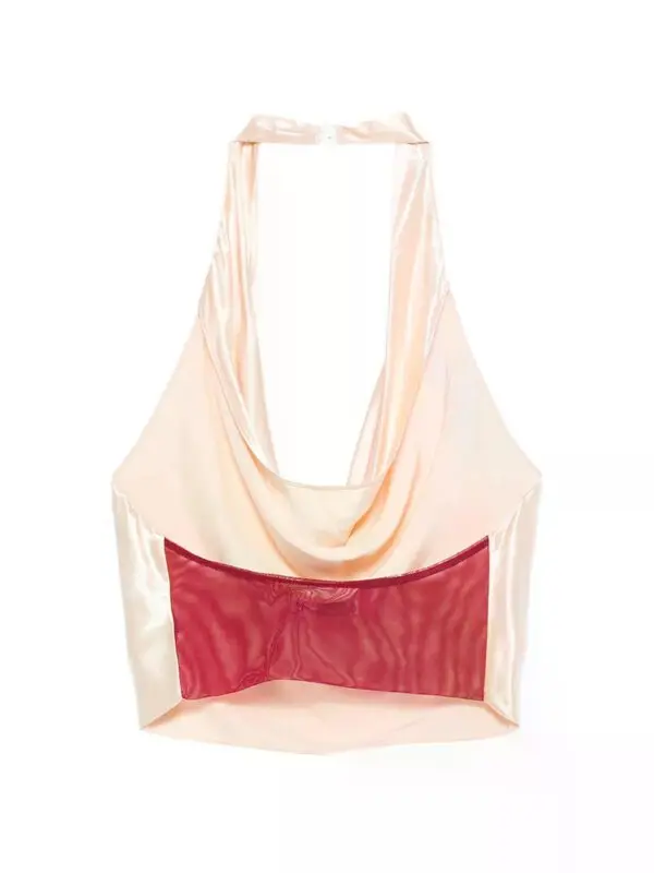 Patrizia Pepe Halterneck Satin Top