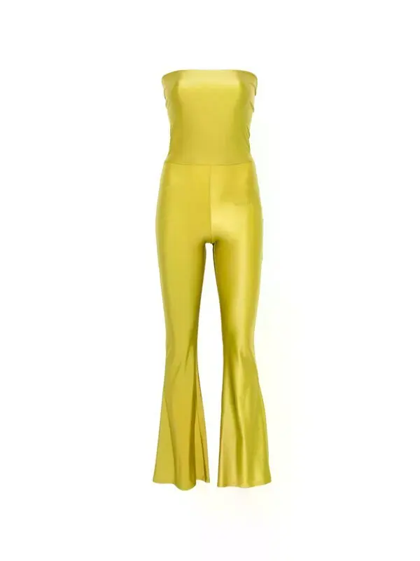 Patrizia Pepe Strapless Flared-leg Jumpsuit - Green