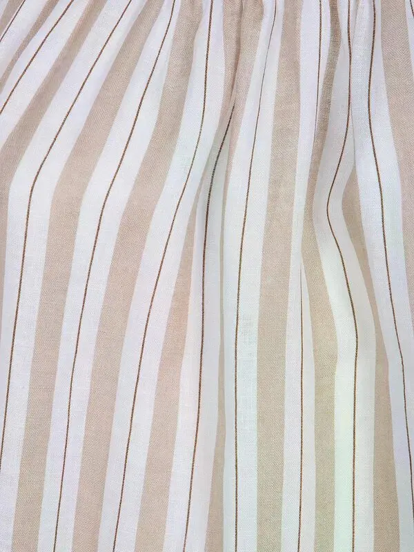 SEMICOUTURE Striped Halterneck Dress - Neutrals