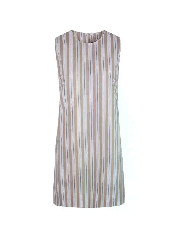 SEMICOUTURE Striped Linen Dress