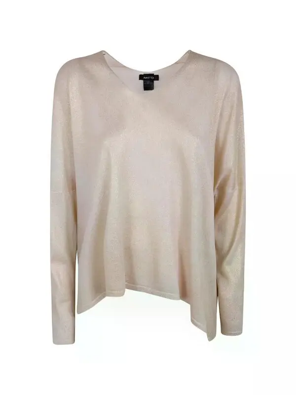 Avant Toi Metallic-finish Silk Sweater - Neutrals