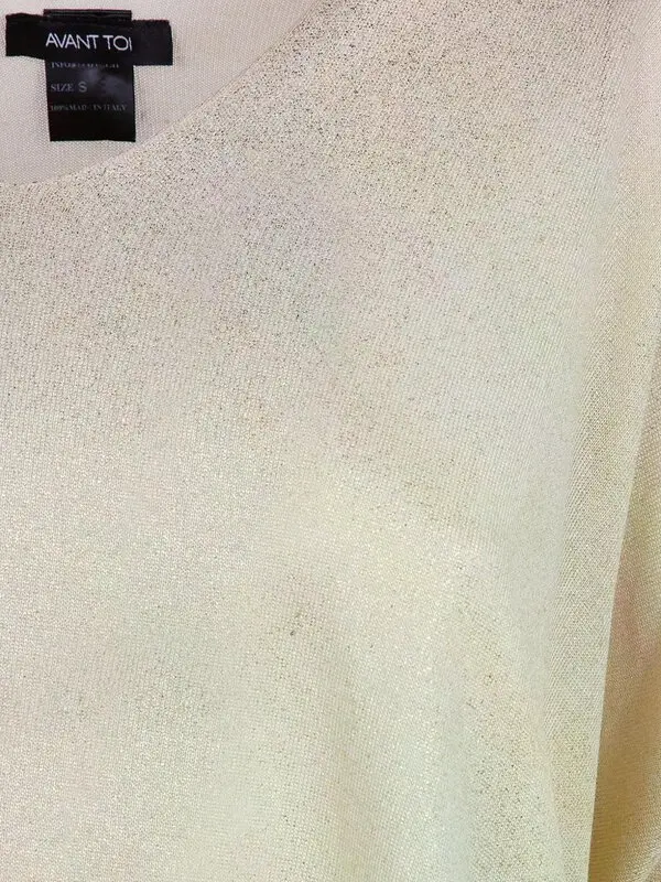 Avant Toi Metallic-finish Silk Sweater - Neutrals