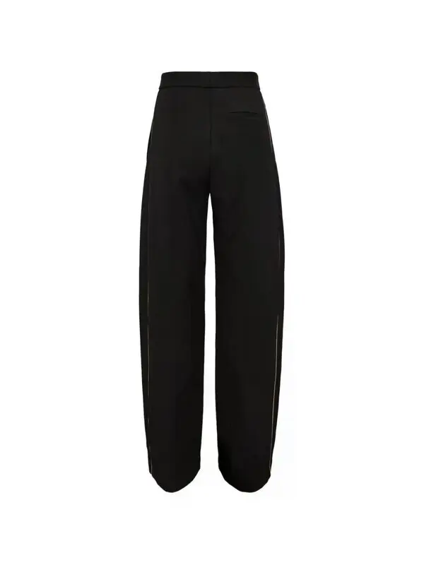 MSGM High-waisted Wide Leg Trousers - Black